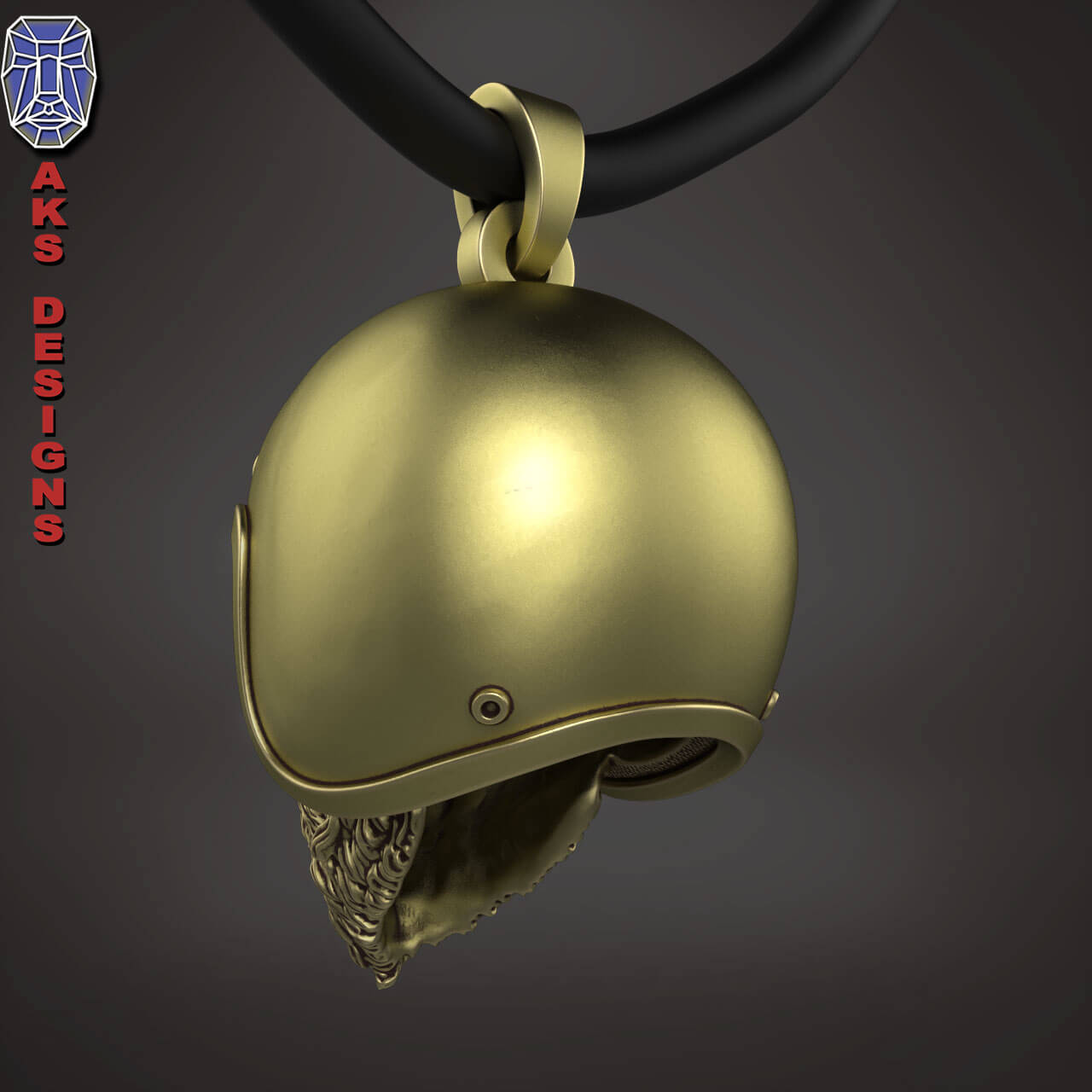 Pendant Jewelery Biker Guerilla 2 - 3D Print Model by AKS designs