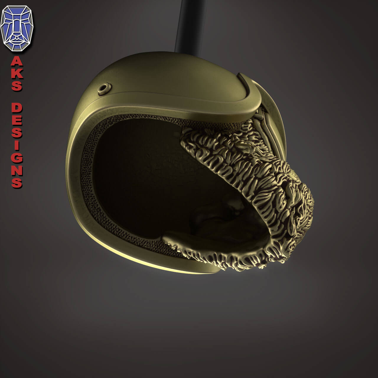 Pendant Jewelery Biker Guerilla 2 - 3D Print Model by AKS designs