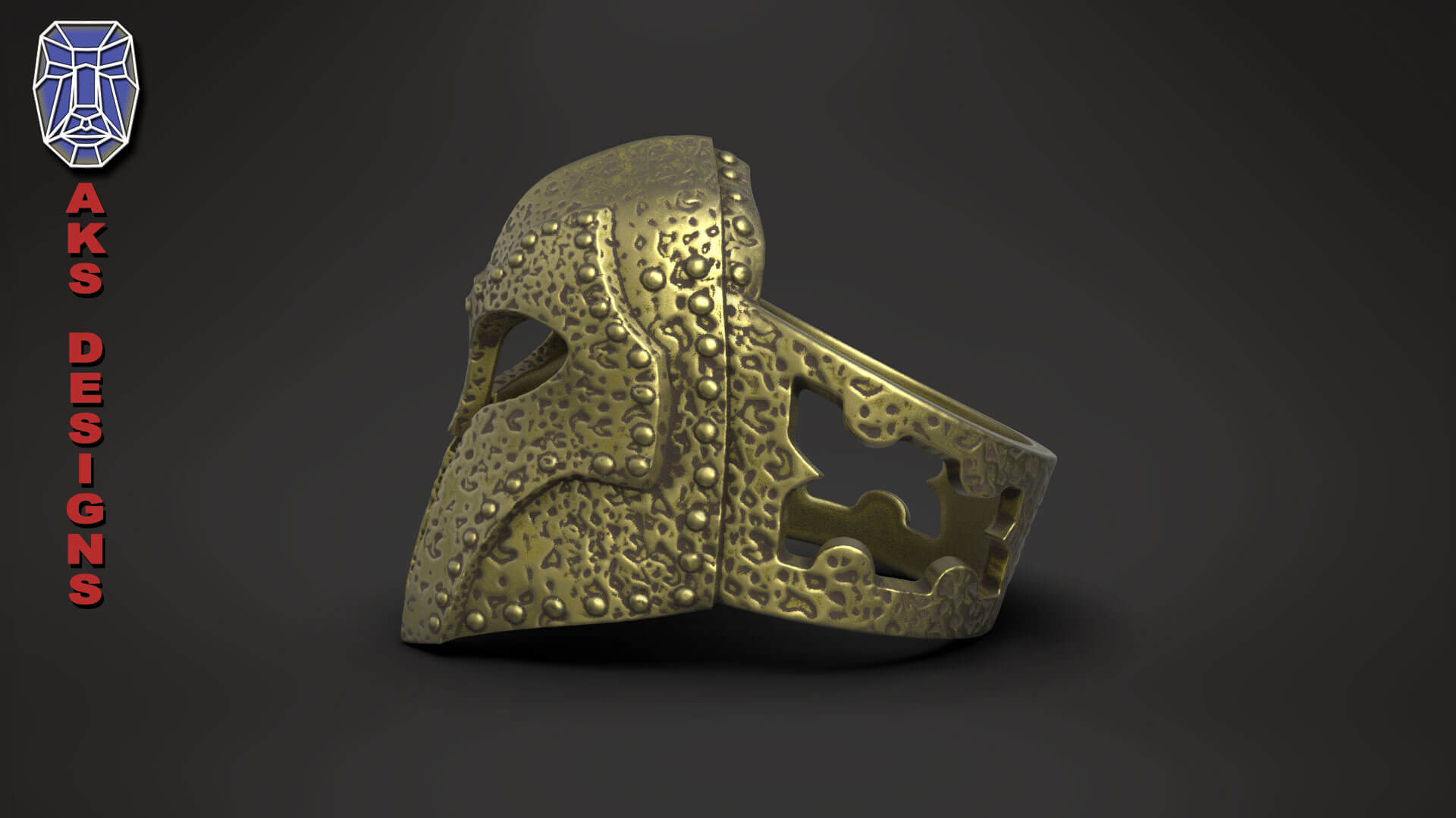 Ring Jewelry Skyrim Helmet V176 - 3D Model by AKS designs