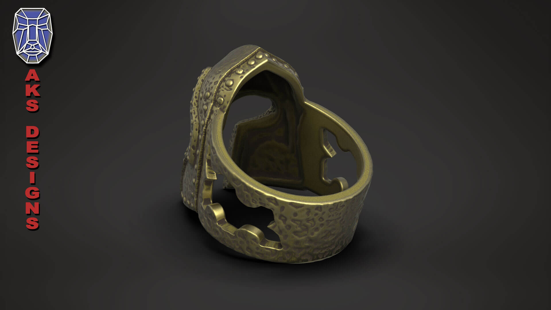 Ring Jewelry Skyrim Helmet V176 - 3D Model by AKS designs
