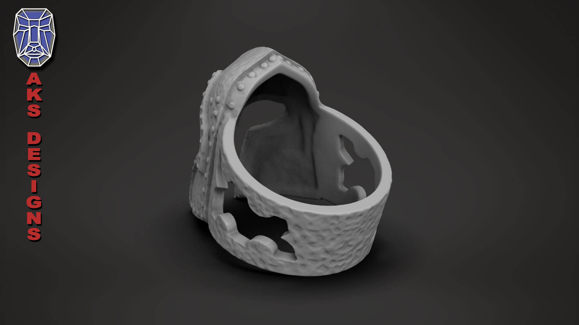Ring Jewelery Skyrim Helmet V176 3D Print File by AKS designs
