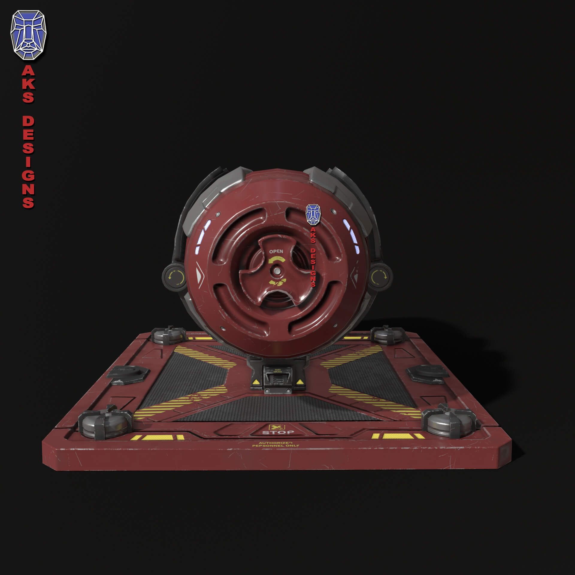 Sci-Fi Container V1 Game Ready 3D Model by AKS designs