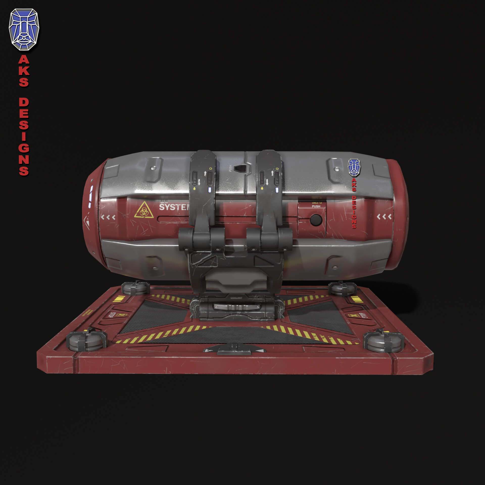 Sci-Fi Container V1 Game Ready 3D Model by AKS designs