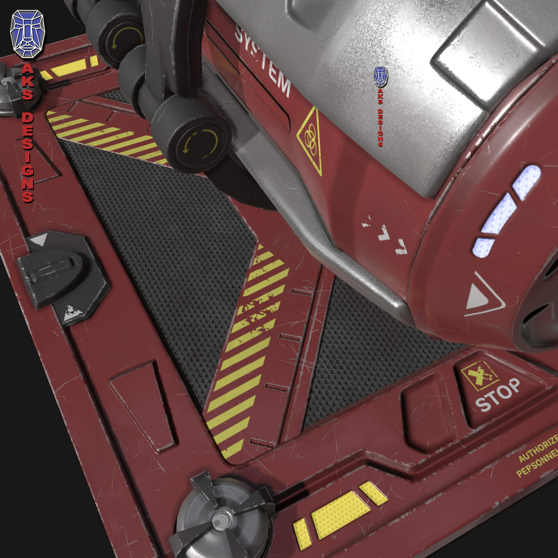 Sci-Fi Container V1 Game Ready 3D Model by AKS designs