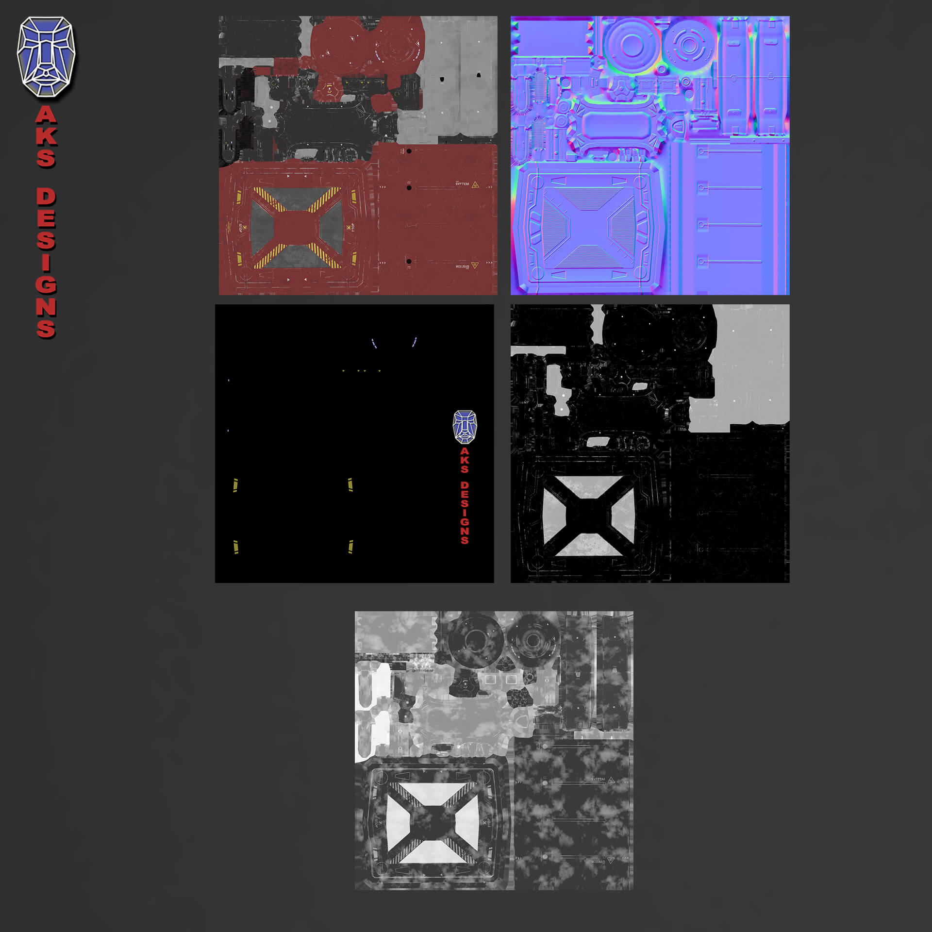 Sci-Fi Container V1 Game Ready 3D Model by AKS designs