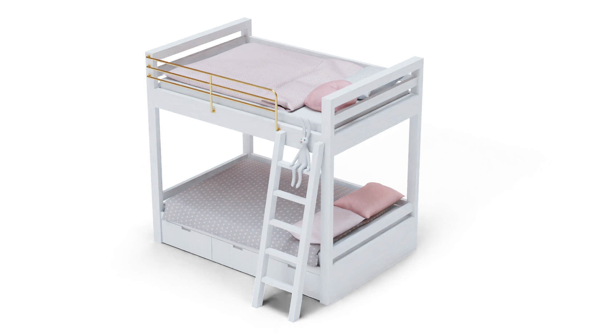 Bunk Bed Set - 3D Model by Aksana3D