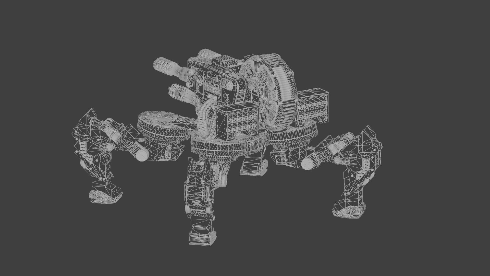 Gun Mech Walker - 3D Model by Aksana3D