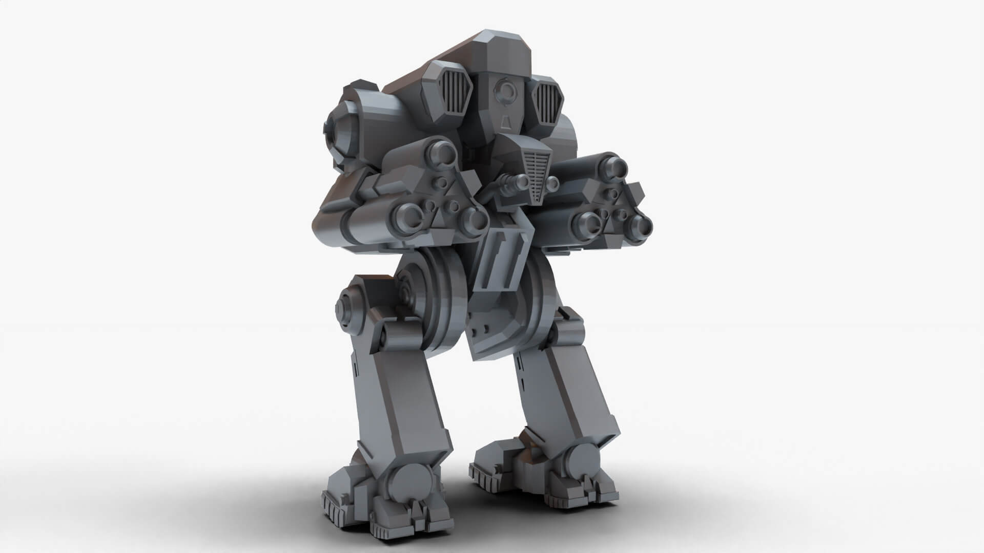 Robot Gun Mech - 3D Model by Aksana3D