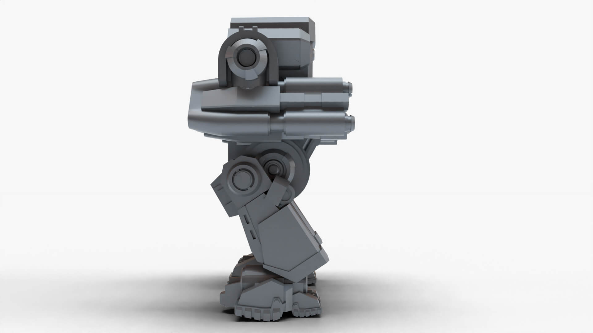 Robot Gun Mech - 3D Model by Aksana3D