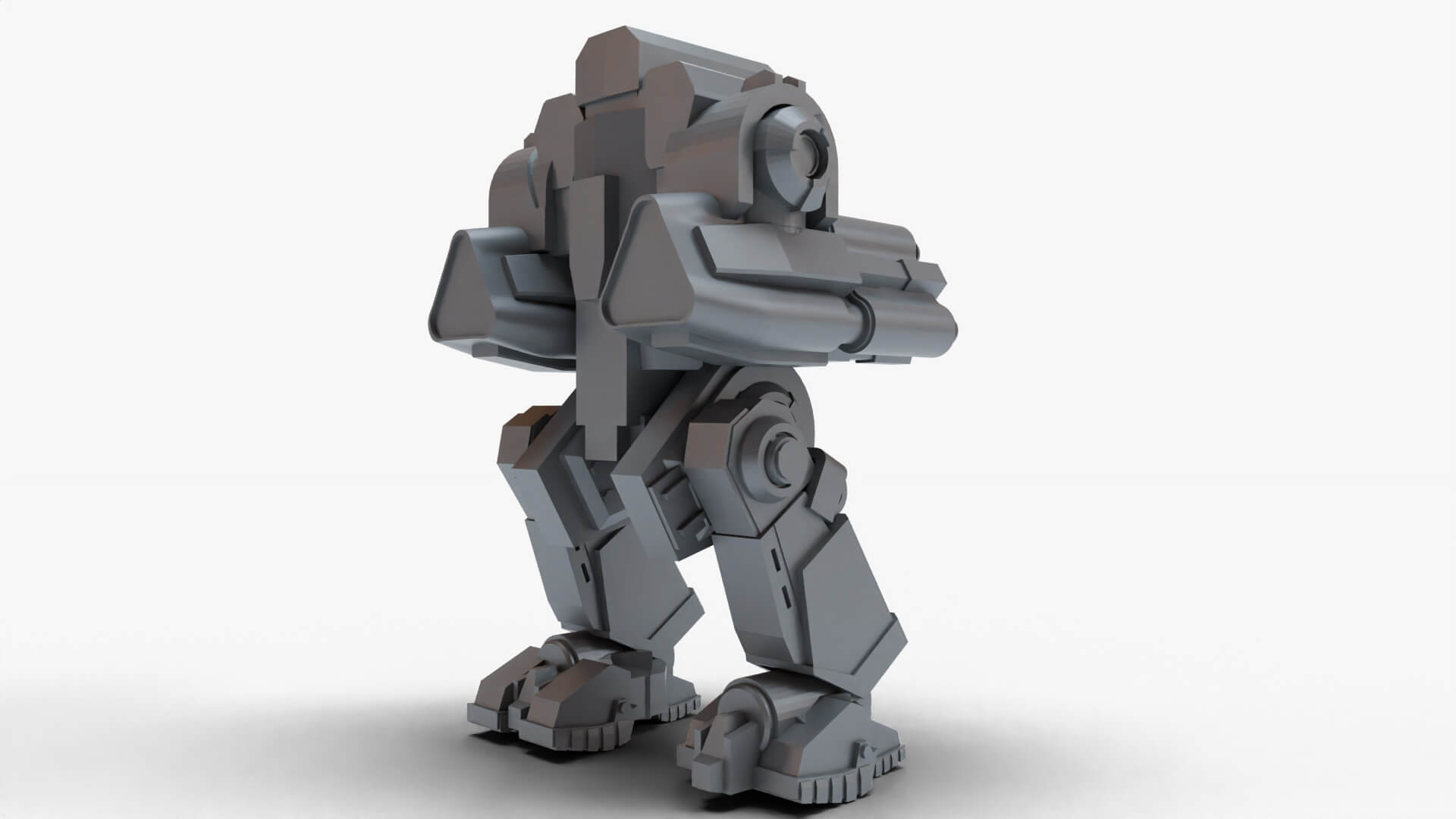 Robot Gun Mech - 3D Model by Aksana3D