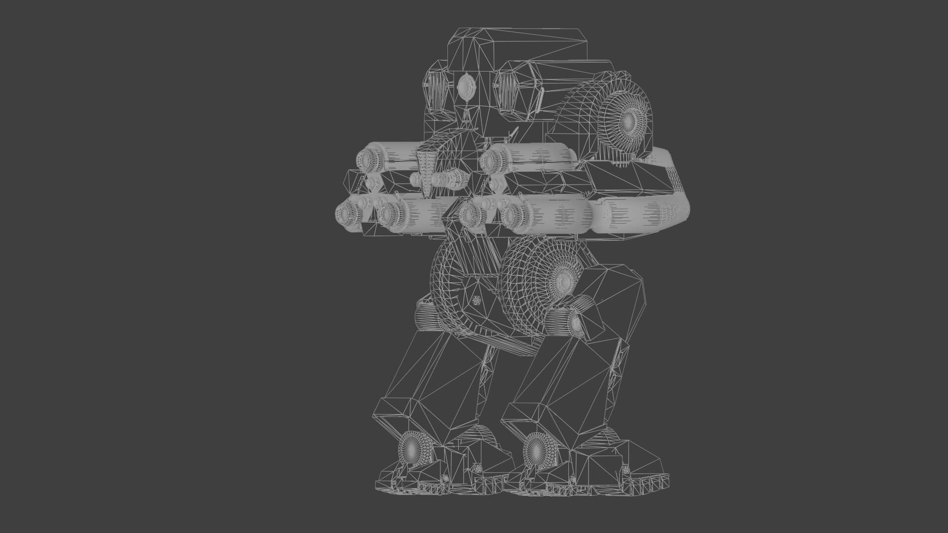 Robot Gun Mech - 3D Model by Aksana3D