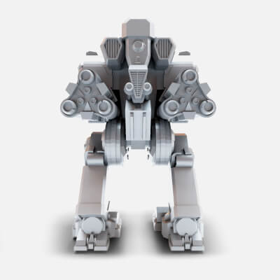 Robot Gun Mech - 3D Model by Aksana3D