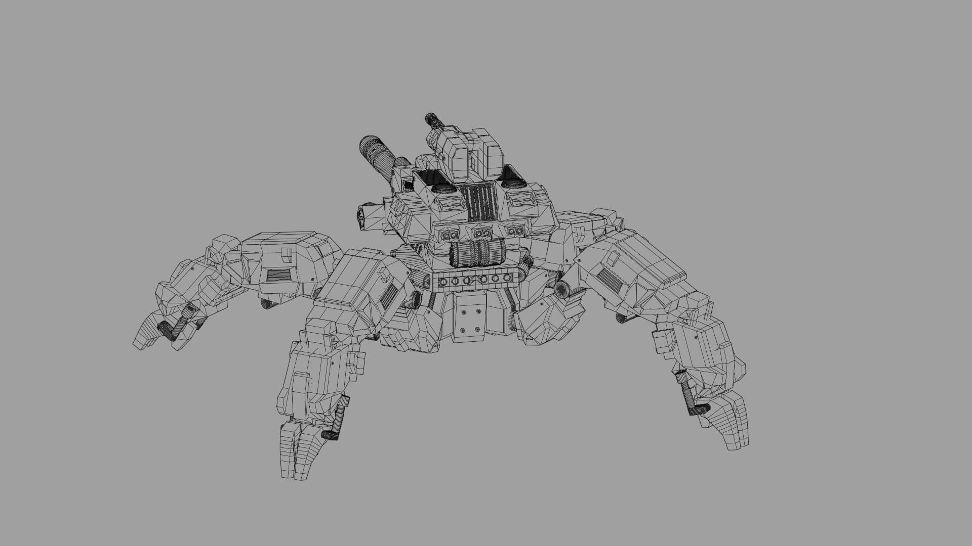 Spider Gun Walker - 3D Model by Aksana3D