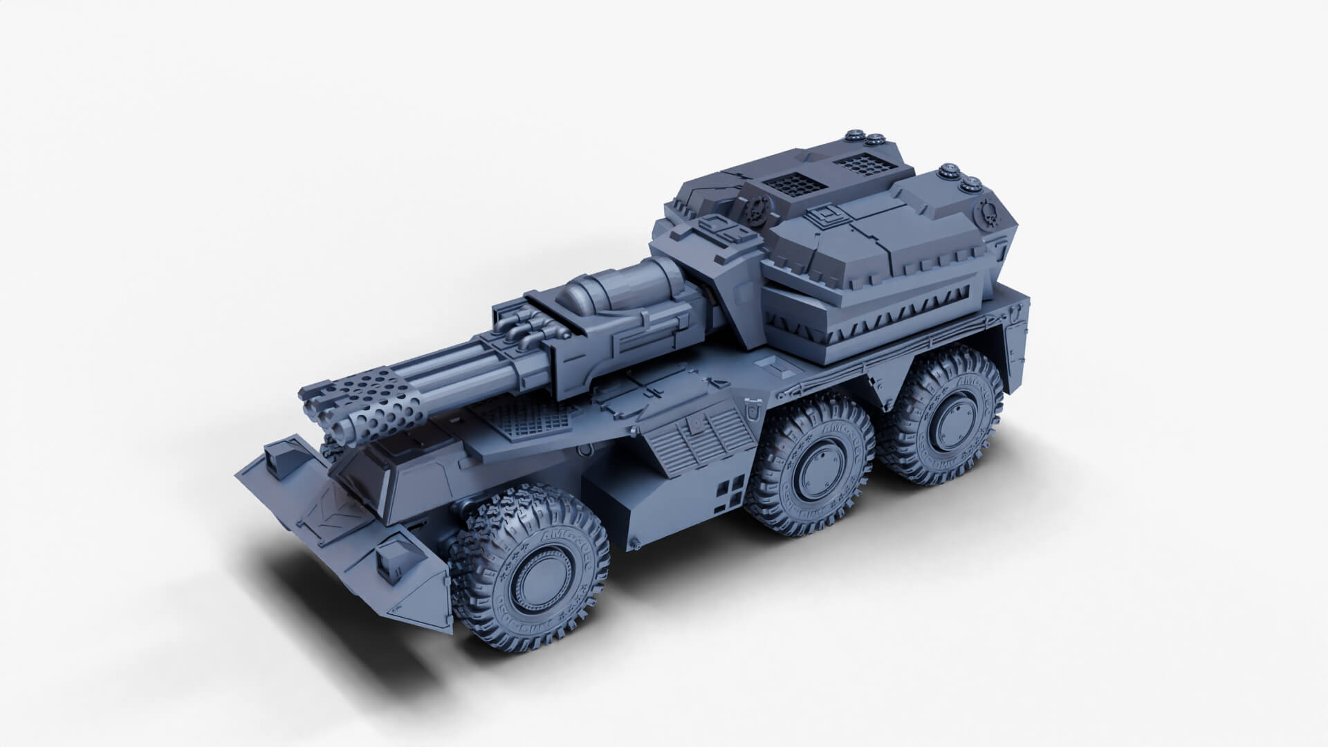 Tank Gun Turret 4 Variants - 3D Model by Aksana3D