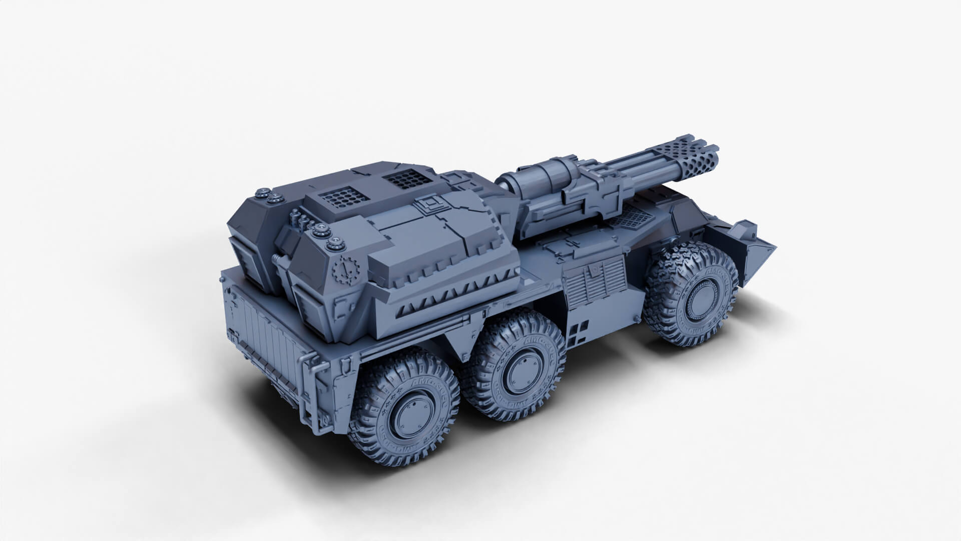 Tank Gun Turret 4 Variants - 3D Model by Aksana3D