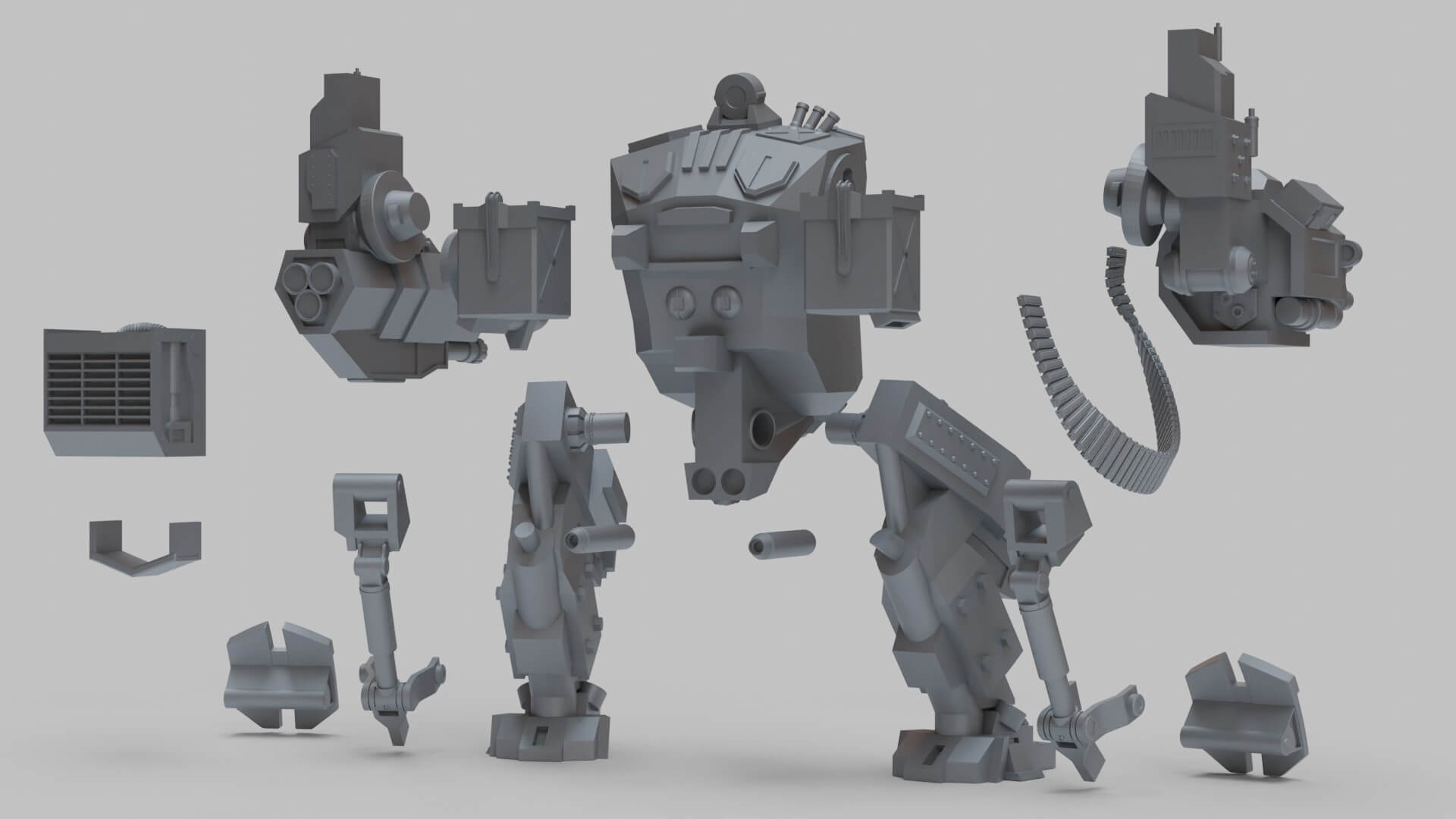 William Gun Walker - 3D Model by Aksana3D