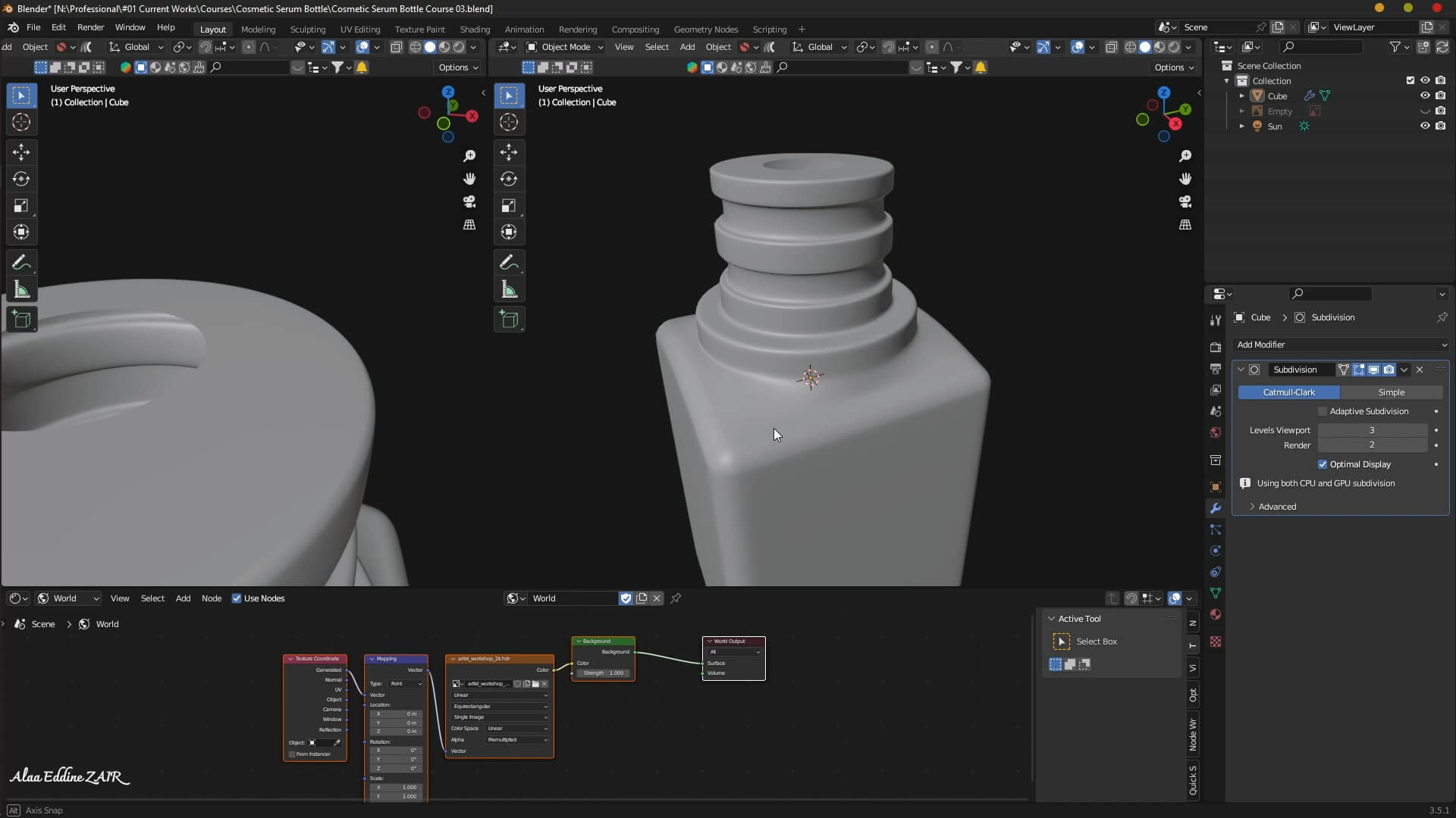 Blender: Cosmetic Product Modeling & Rendering Course - 3D Tutorial by AlaaEddineZair
