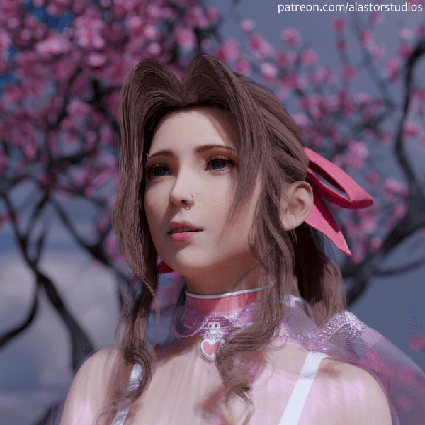 Aerith 3D Render, Digital Art by alastor1337