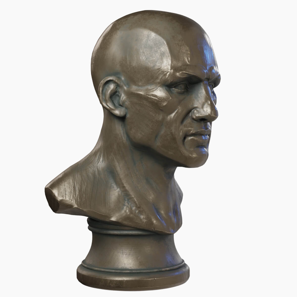 Male Bust Statue - 3D Model by alba