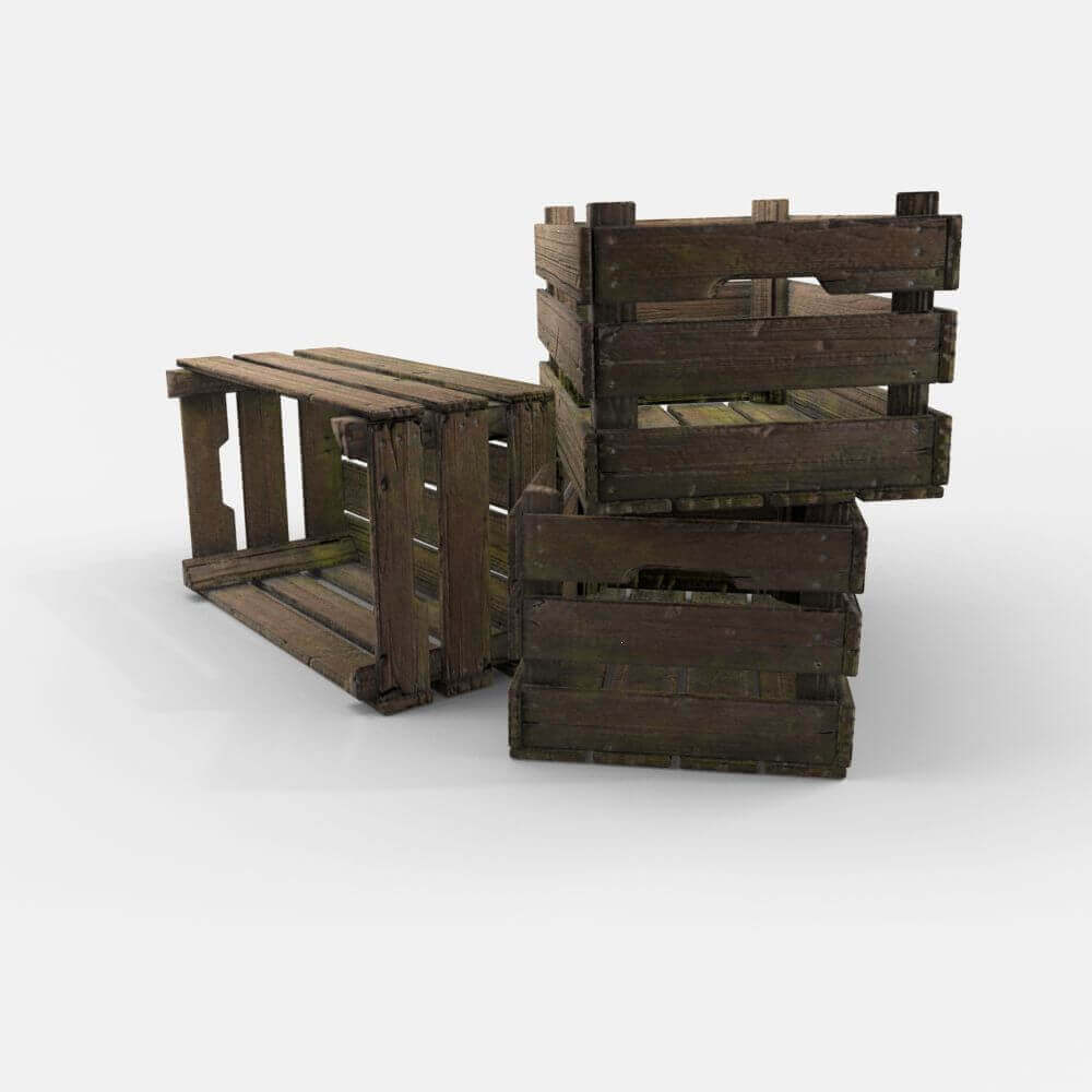 Wooden Box - 3D Model by alba