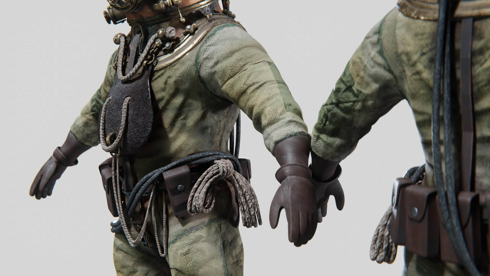 Copper Bronze Diving Suit - 3D Model by Albin