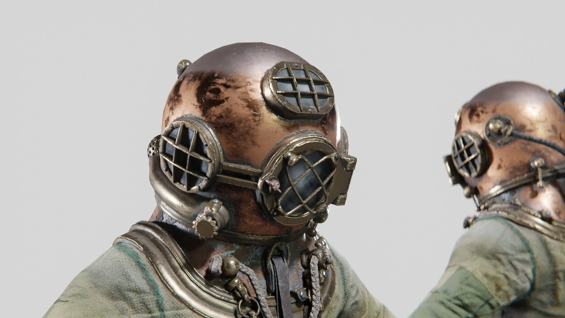 Copper Bronze Diving Suit - 3D Model by Albin