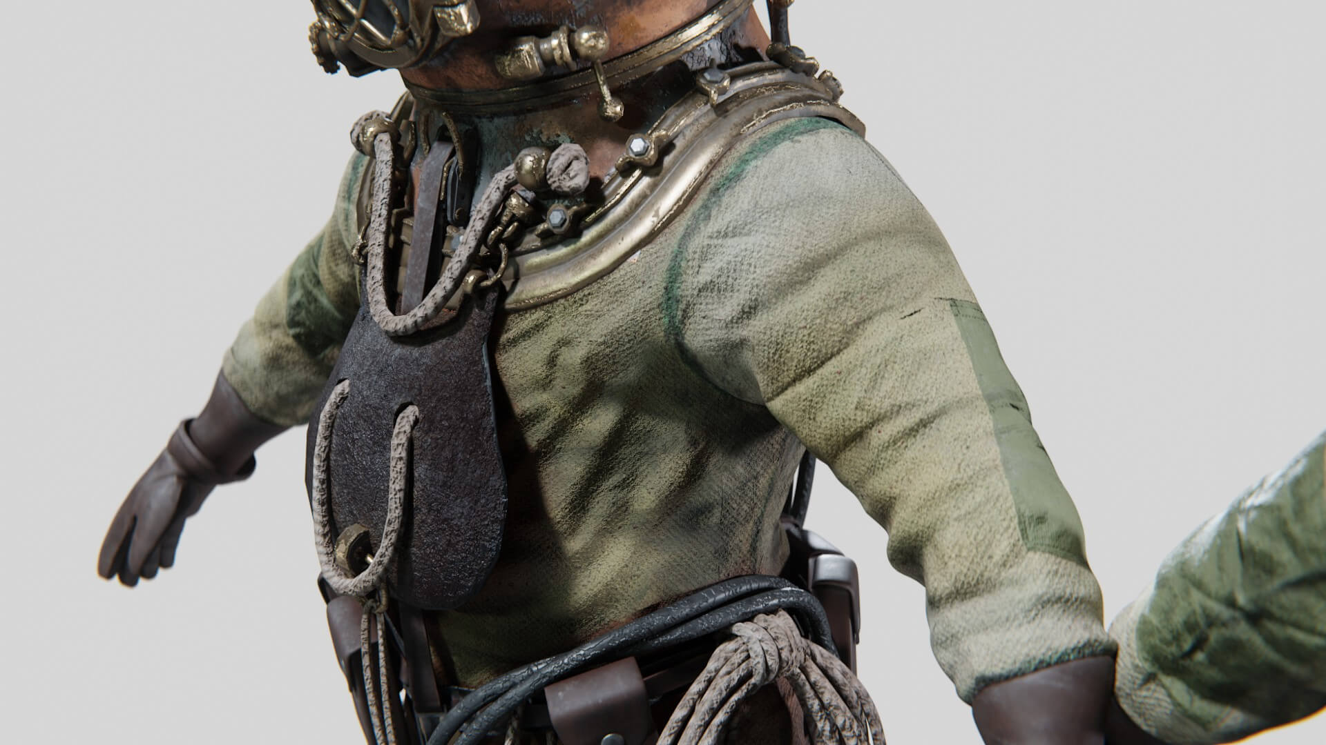 Copper Bronze Diving Suit - 3D Model by Albin