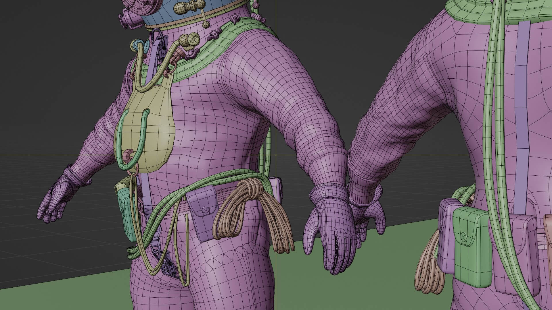 Copper Bronze Diving Suit - 3D Model by Albin