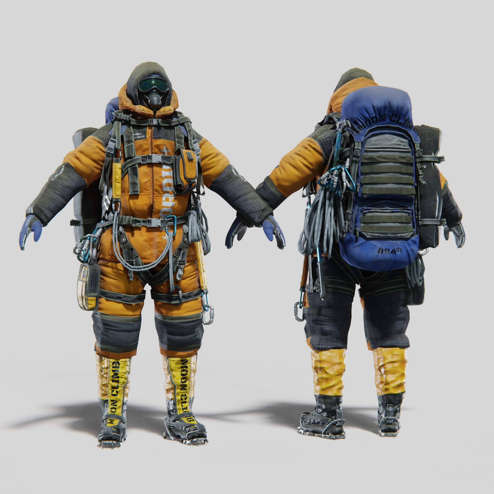Explorer Mountain Climber Rigged - 3D Model by Albin