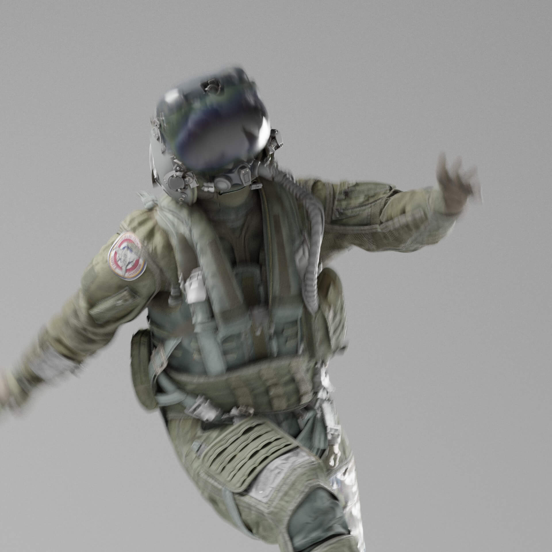 Flight Suit Fighter Pilot Rigged - 3D Model by Albin