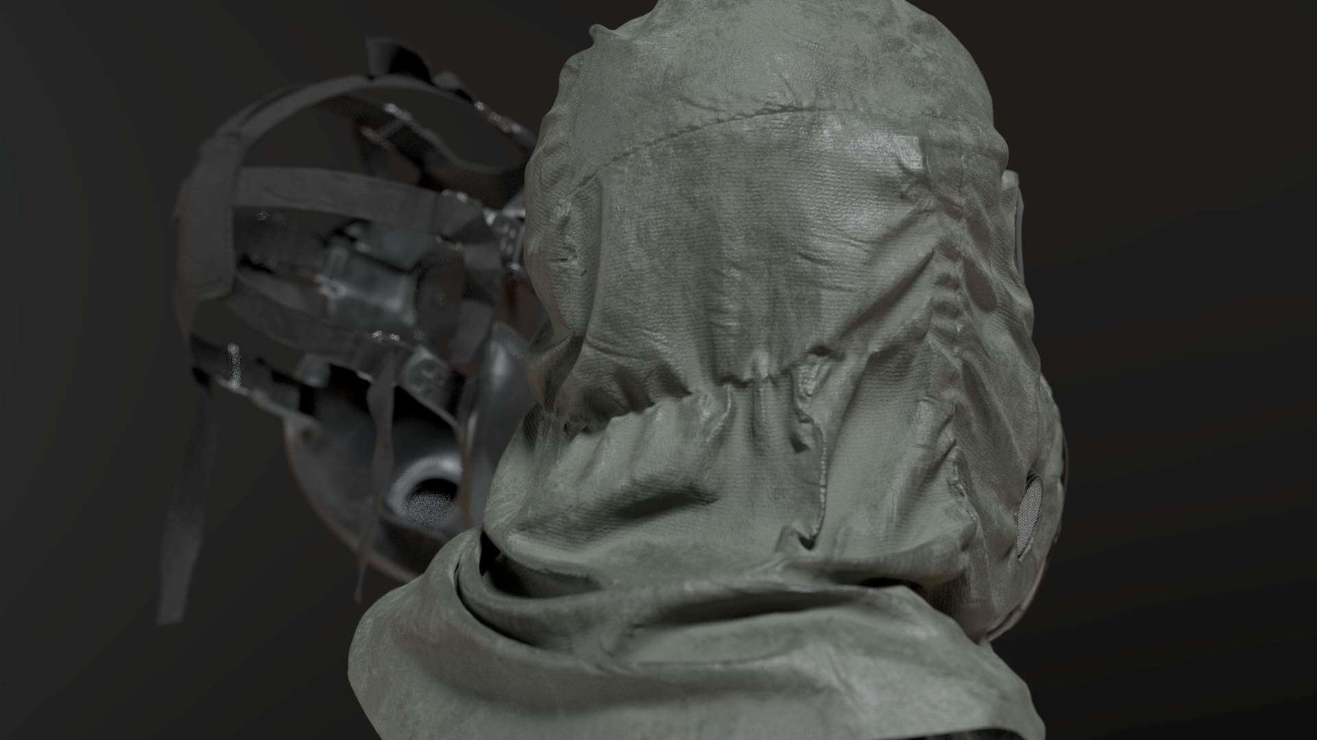 M17A1 Gas Mask - 3D Model by Albin