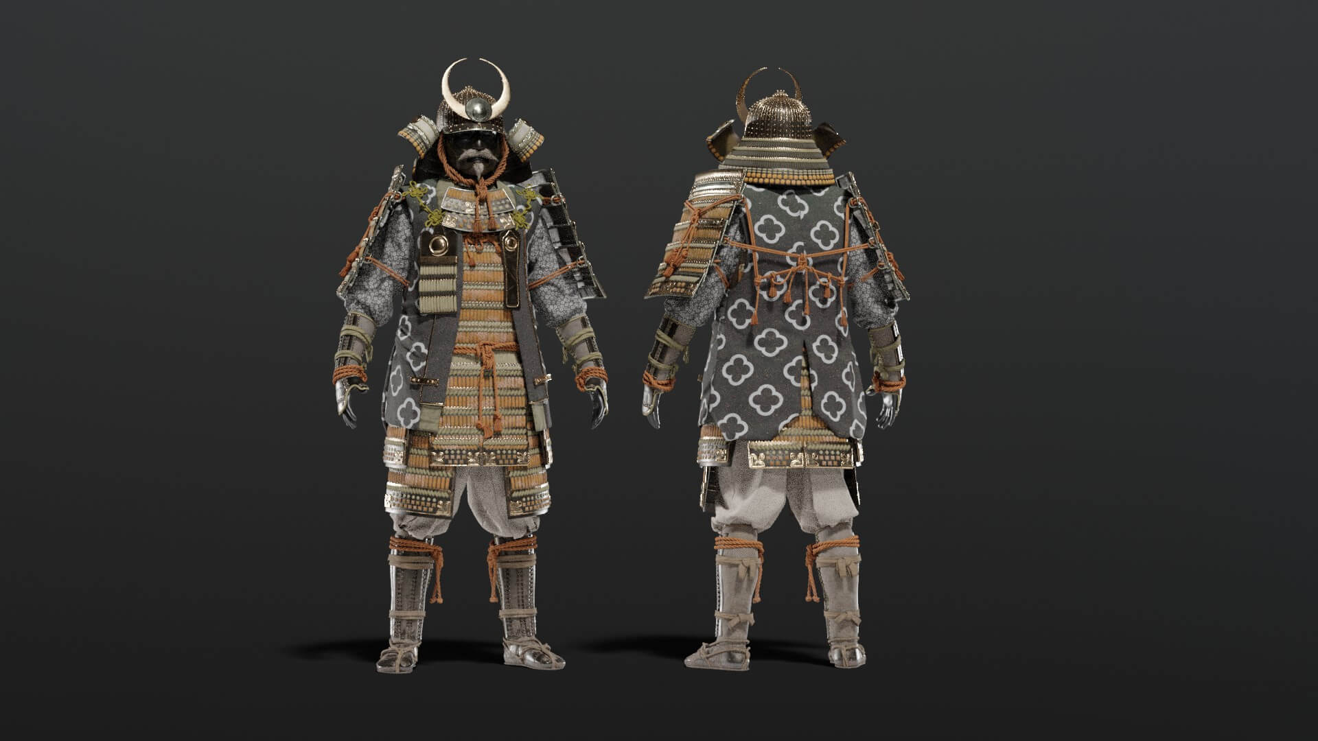 Medieval Japanese Samurai - Rigged 3D Model by Albin