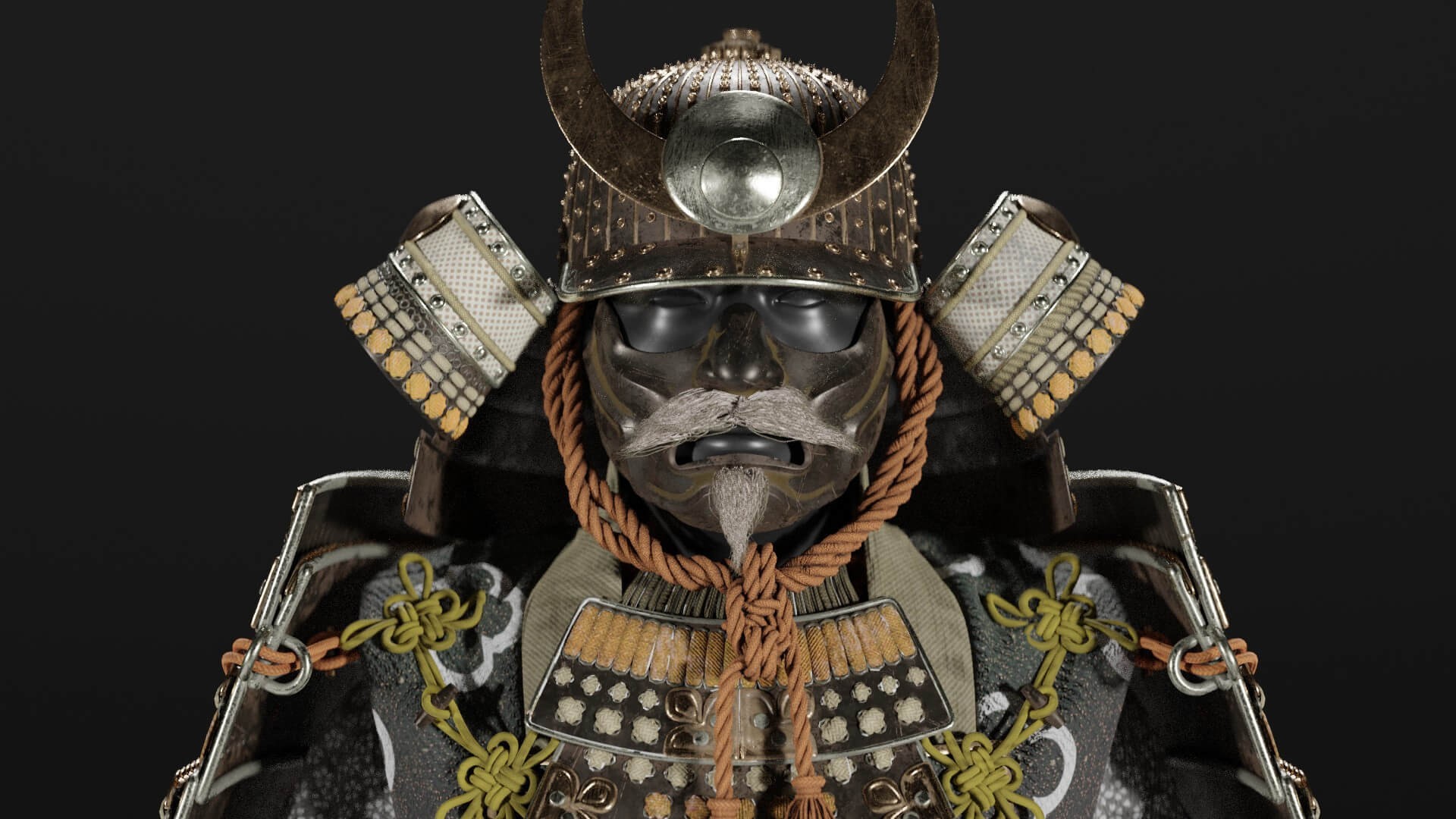 Medieval Japanese Samurai - Rigged 3D Model by Albin