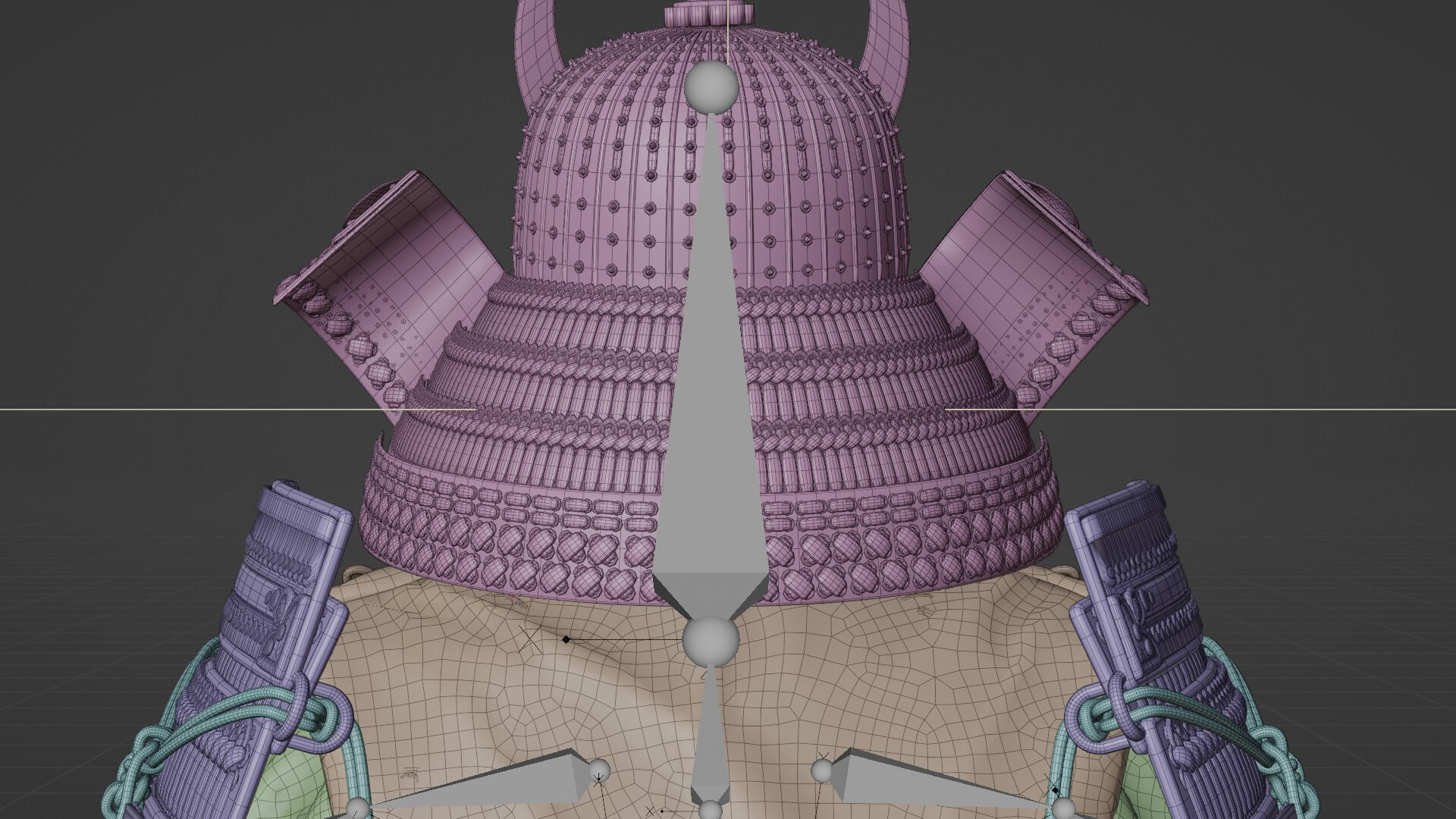 Medieval Japanese Samurai - Rigged 3D Model by Albin