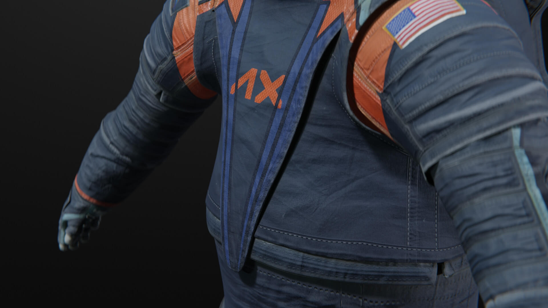 NASA Axiom EMU Spacesuit Rigged - 3D Model by Albin