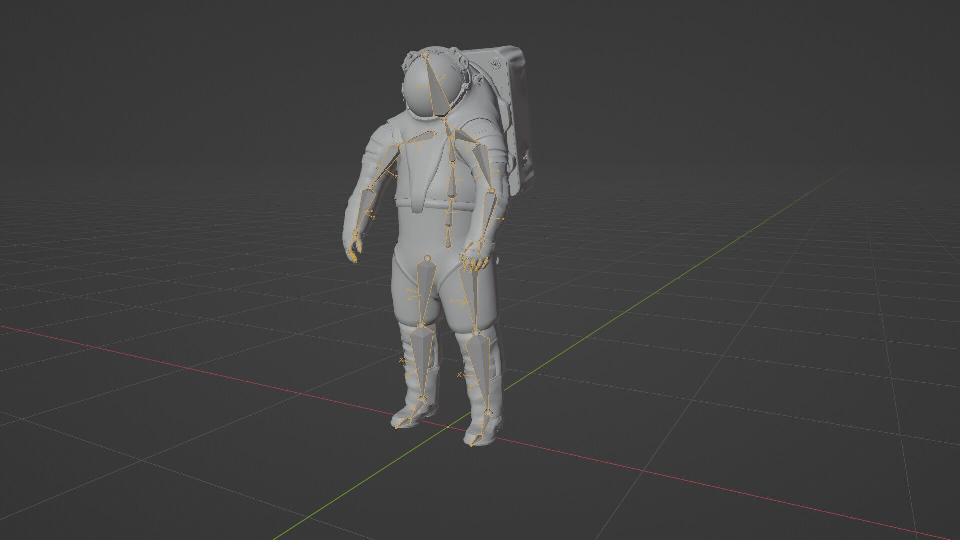 NASA Axiom EMU Spacesuit Rigged - 3D Model by Albin