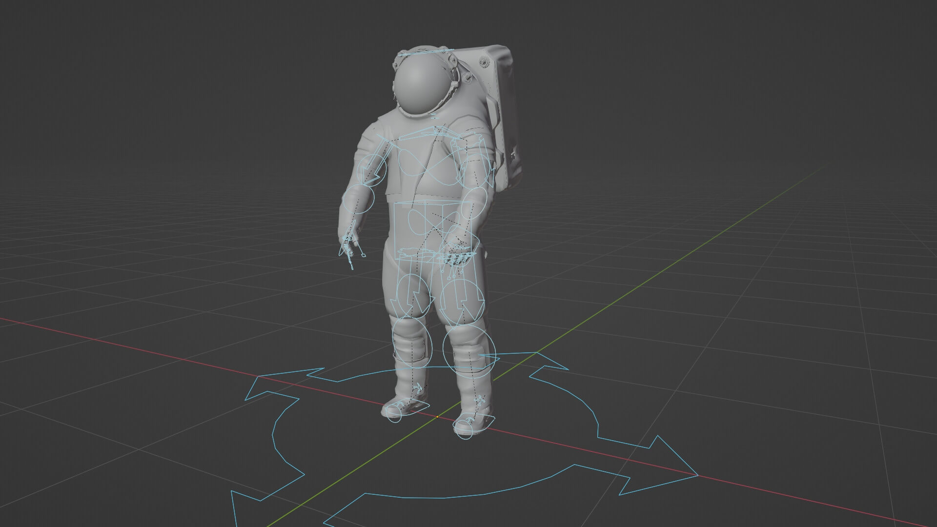NASA Axiom EMU Spacesuit Rigged - 3D Model by Albin