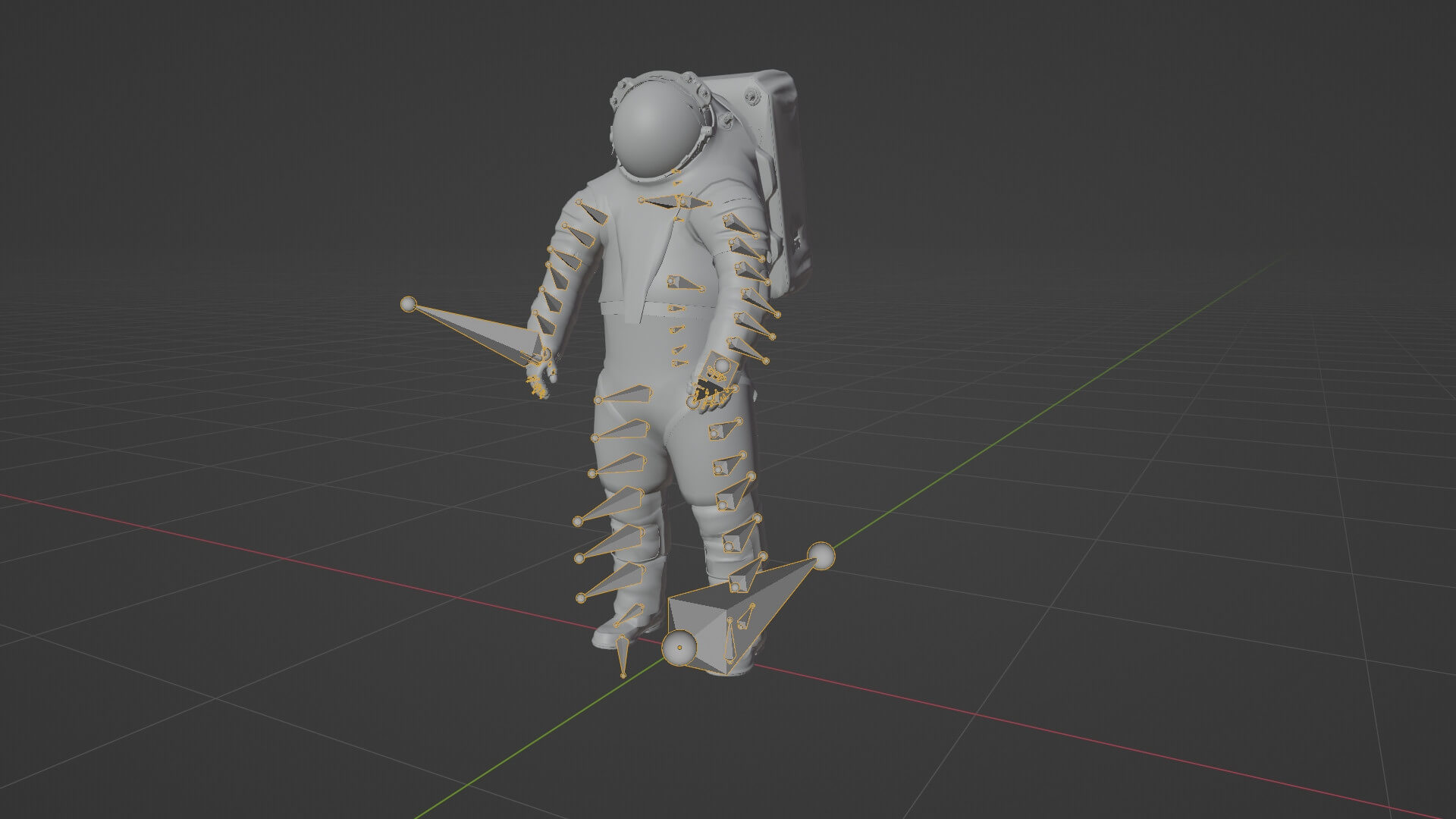 NASA Axiom EMU Spacesuit Rigged - 3D Model by Albin