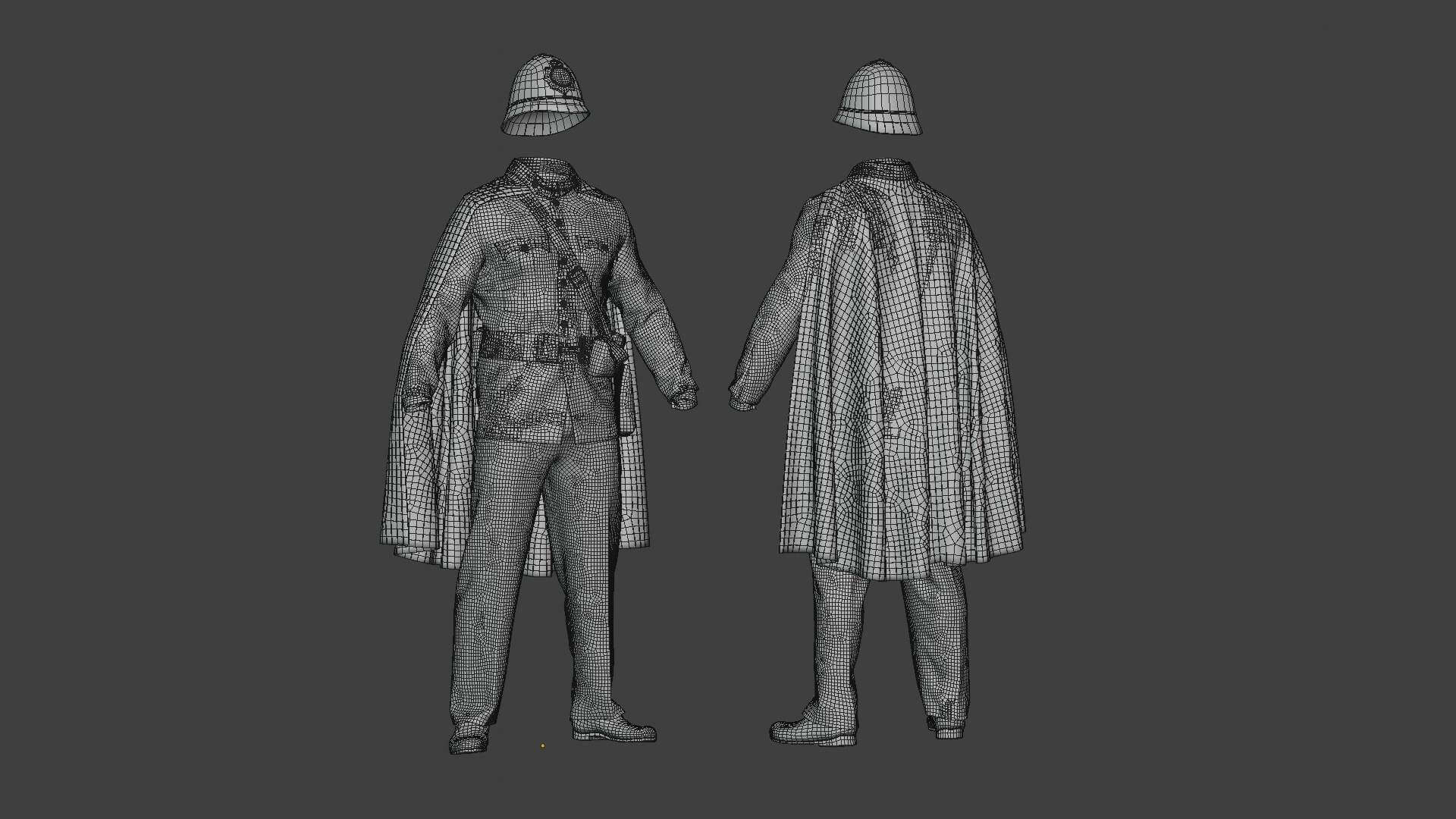 Policeman British Bobby - 3D Model by Albin