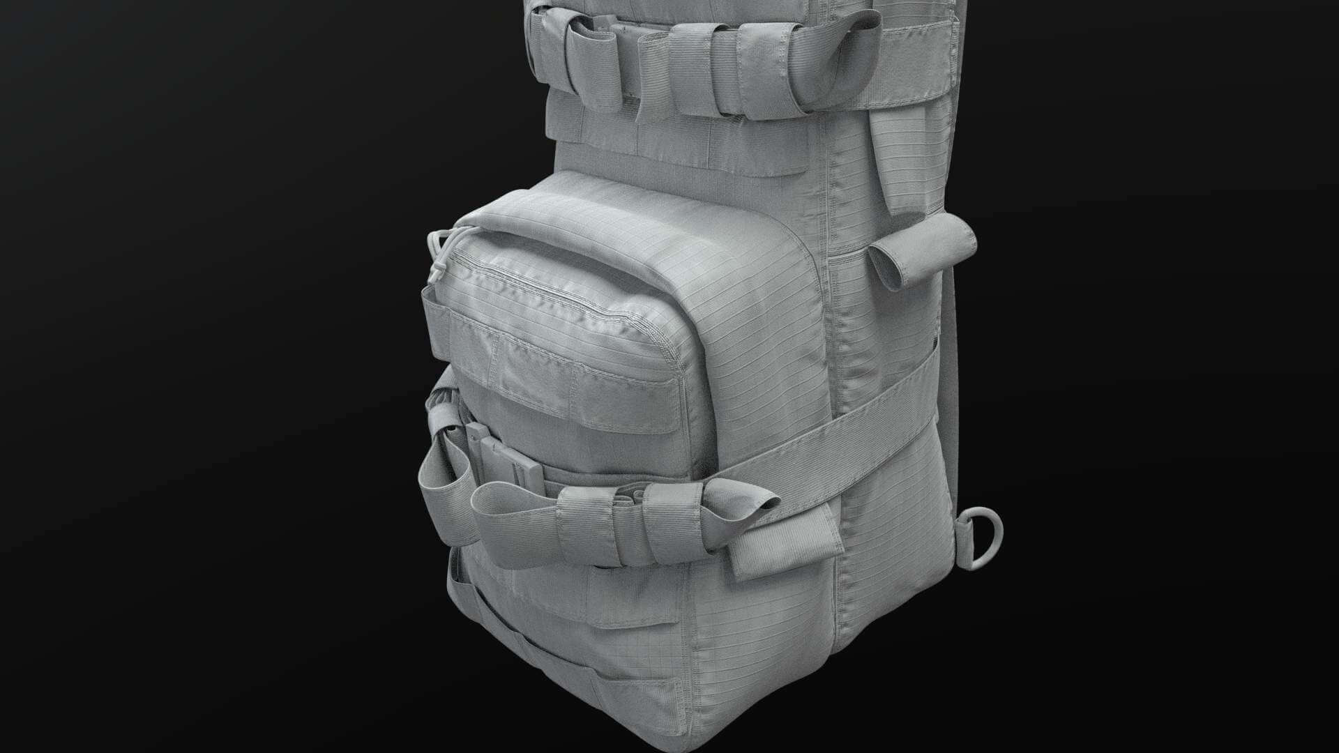 Tactical Cargo Backpack and Bags - 3D Model by Albin