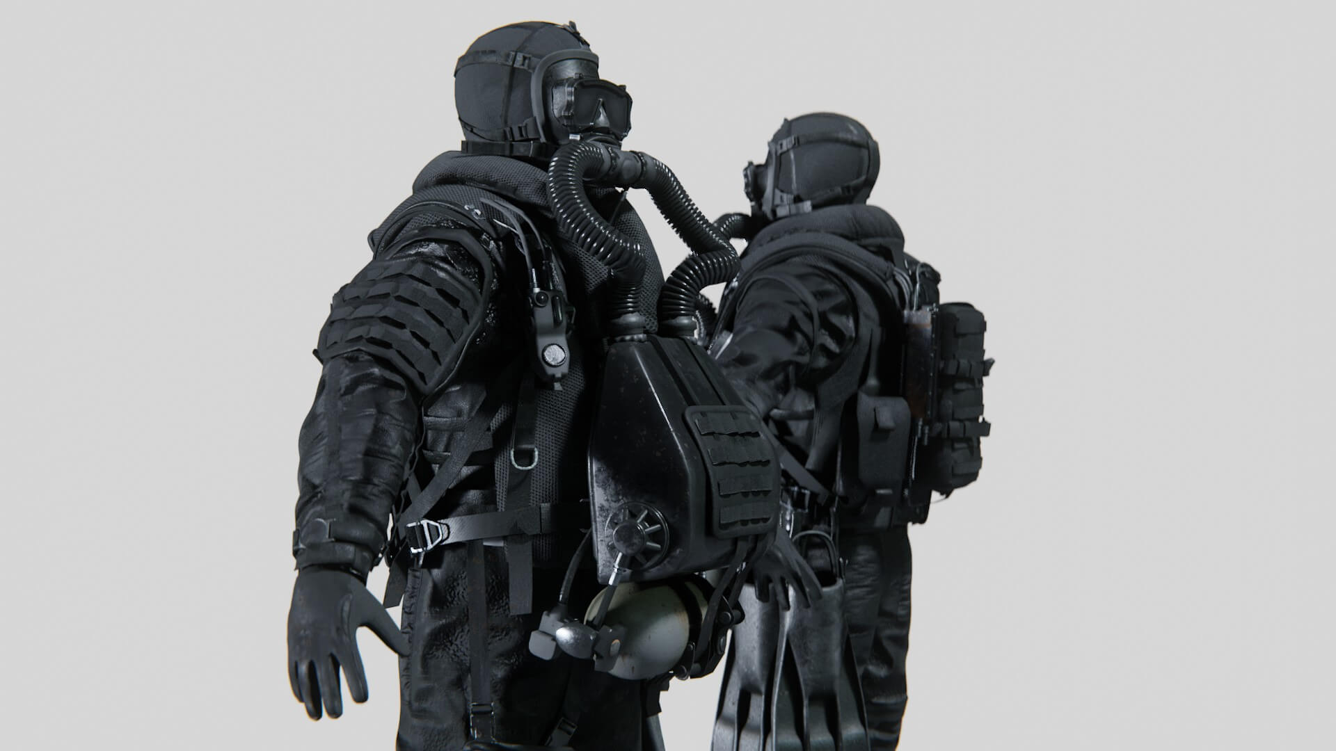 Soldier Diver Drysuit - 3D Model by Albin
