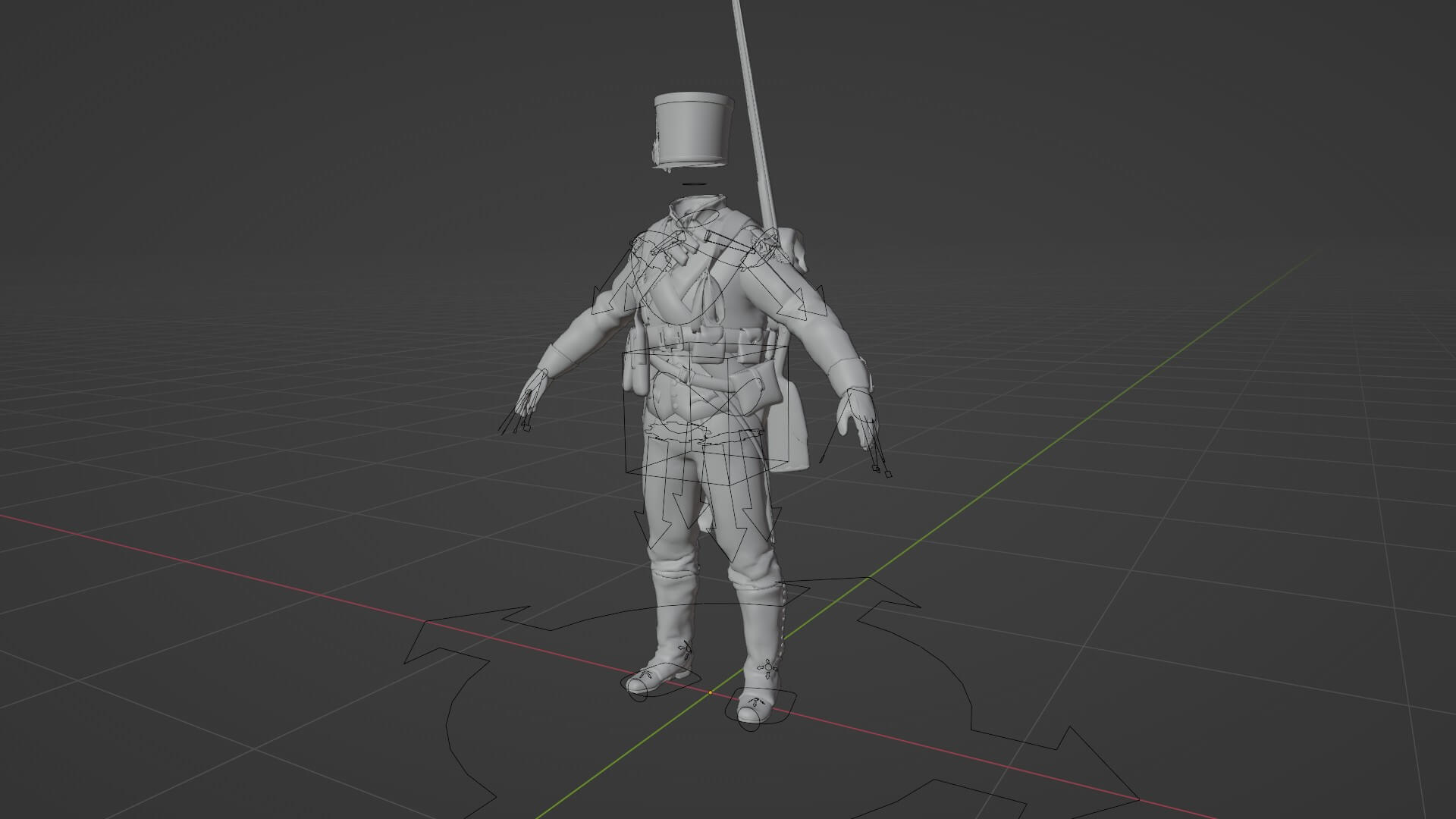 Soldier Napoleon Infantry Rigged - 3D Model by Albin
