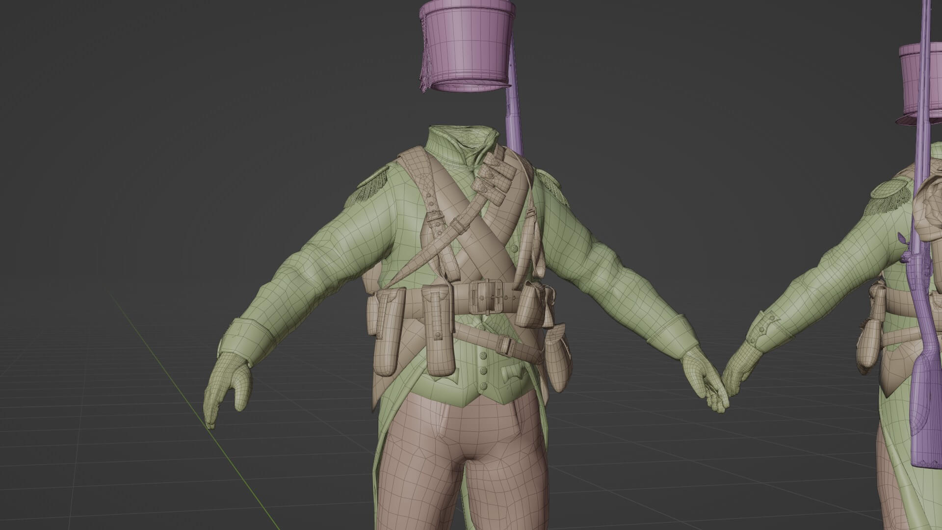 Soldier Napoleon Infantry Rigged - 3D Model by Albin