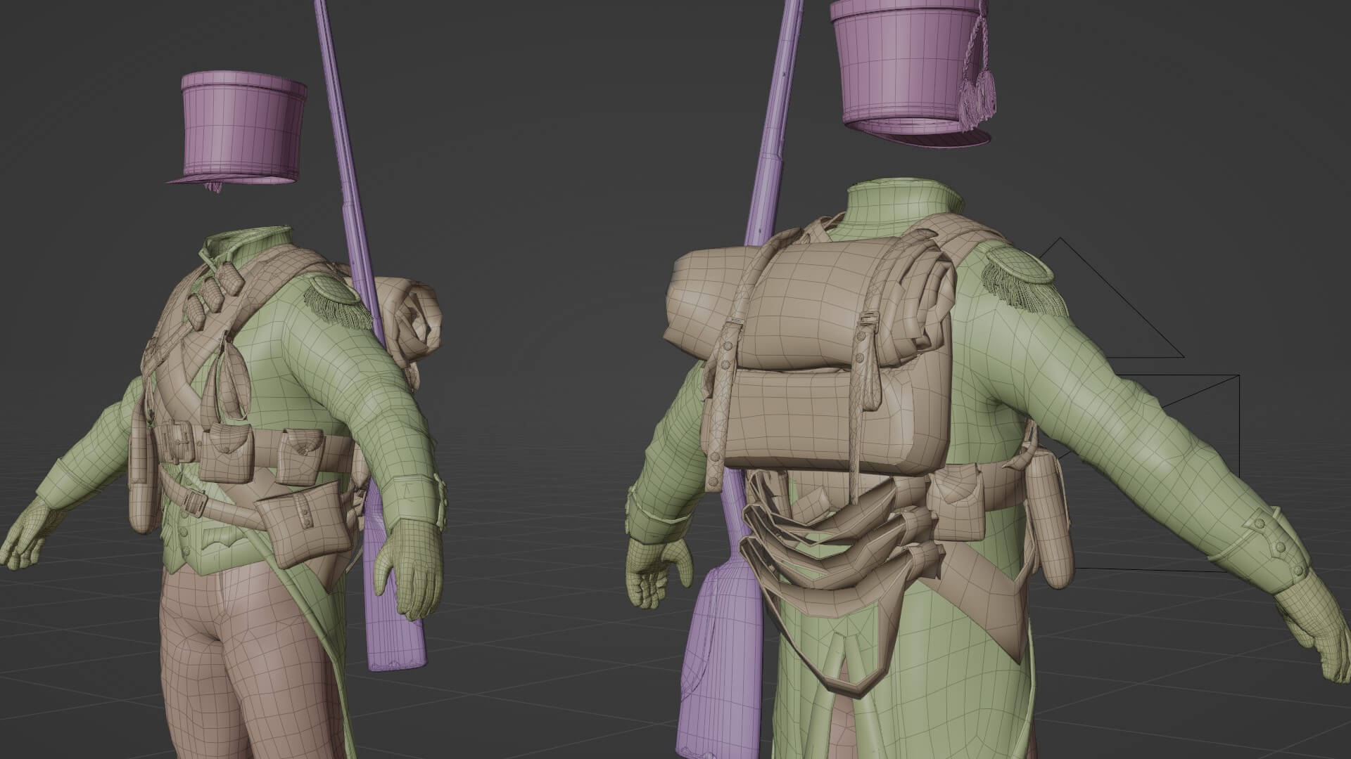 Soldier Napoleon Infantry - 3D Model by Albin