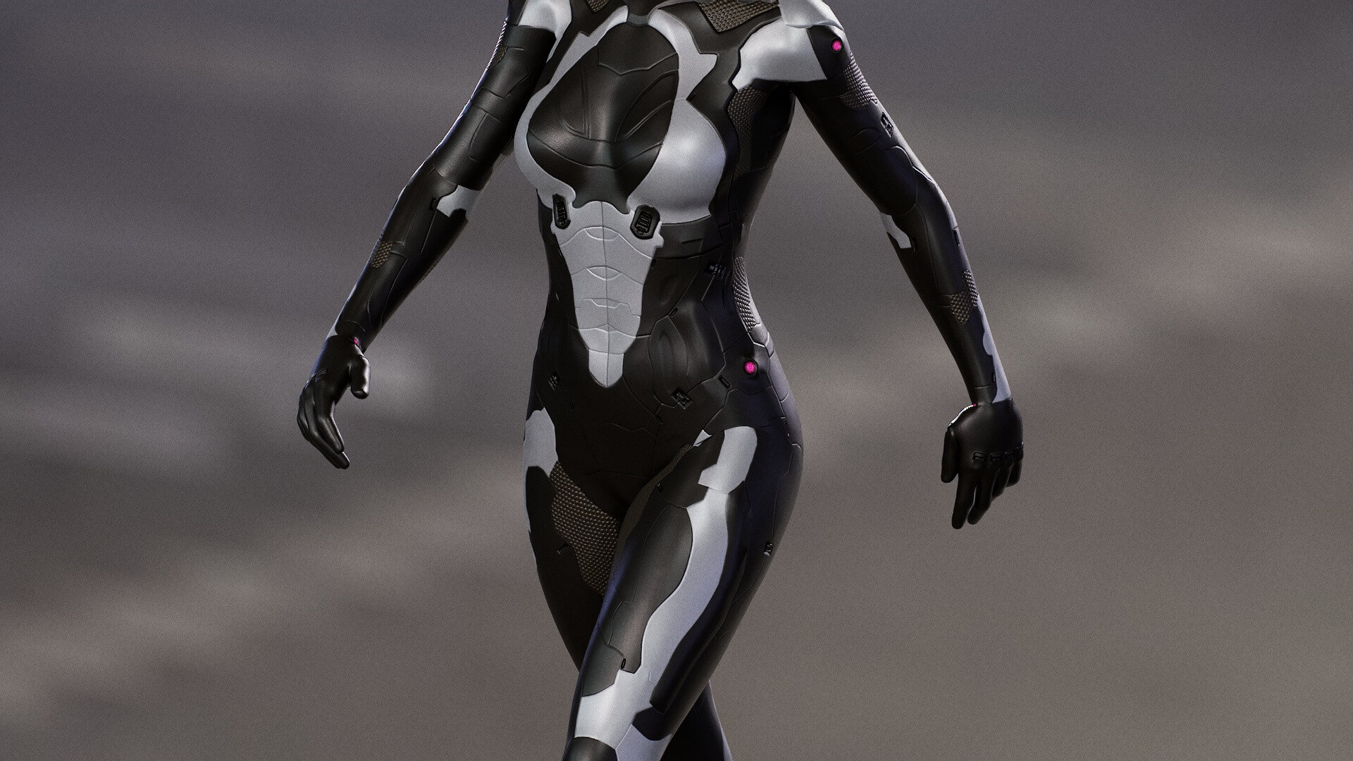 Lilly Sci-Fi Girl Character 3D Model by Aleanian