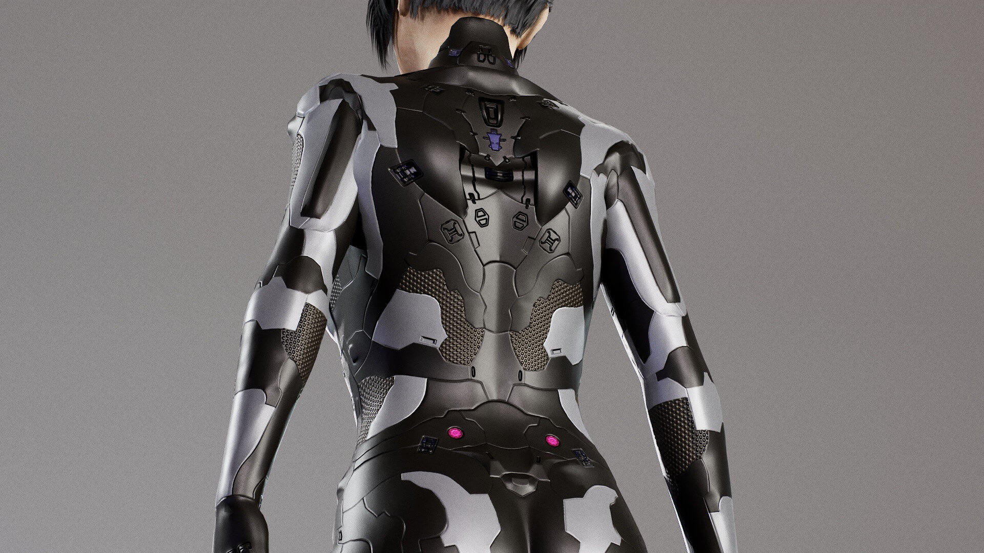 Lilly Sci-Fi Girl Character 3D Model by Aleanian