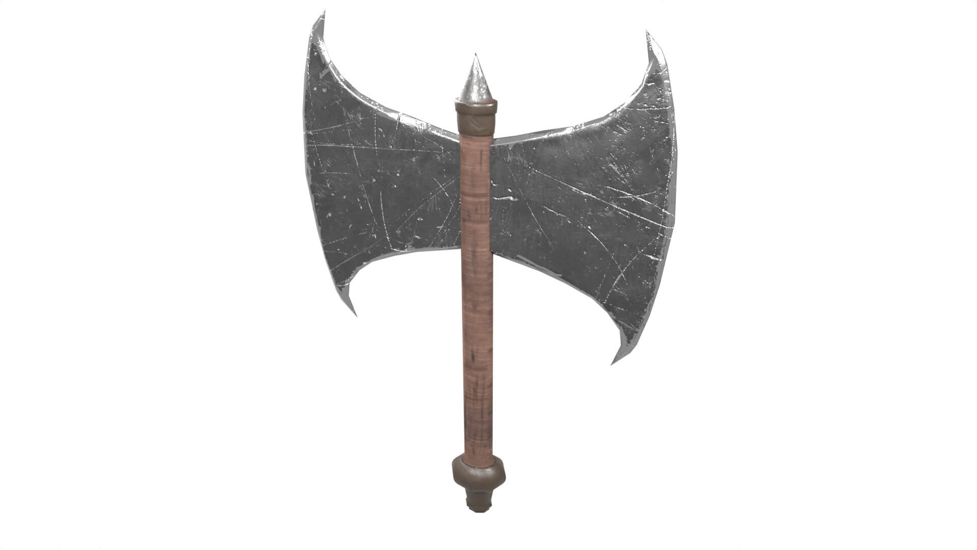Medieval Double-Edged Axe 3D Model by AleksaT