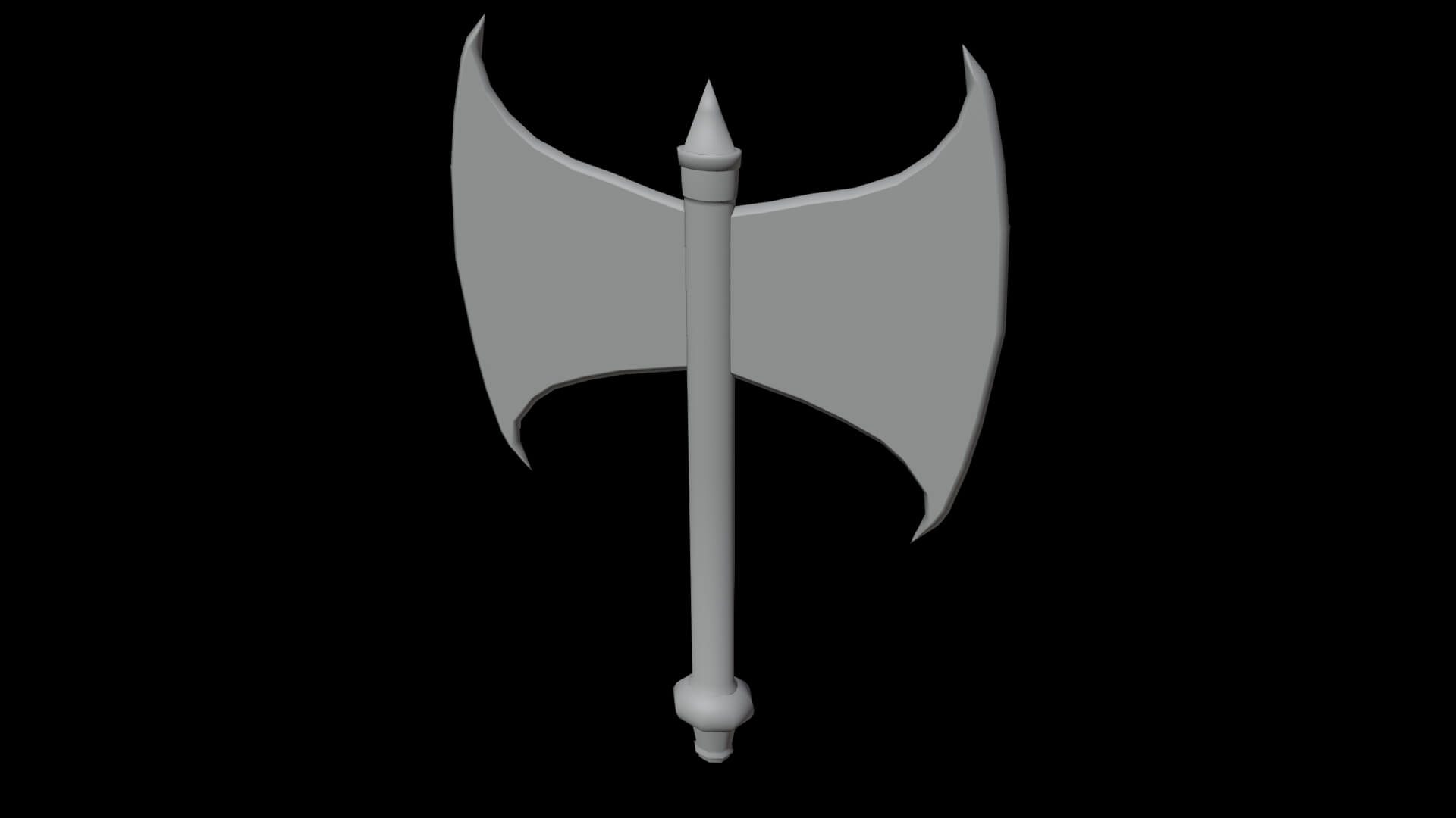 Medieval Double-Edged Axe 3D Model by AleksaT