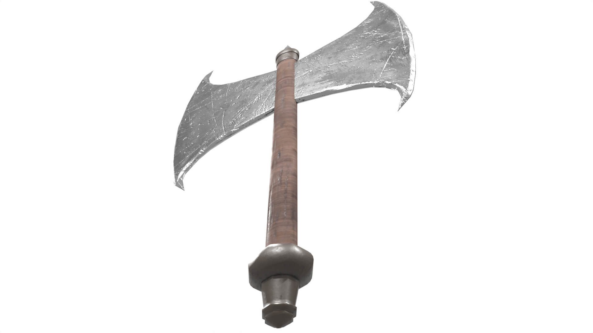Medieval Double-Edged Axe 3D Model by AleksaT