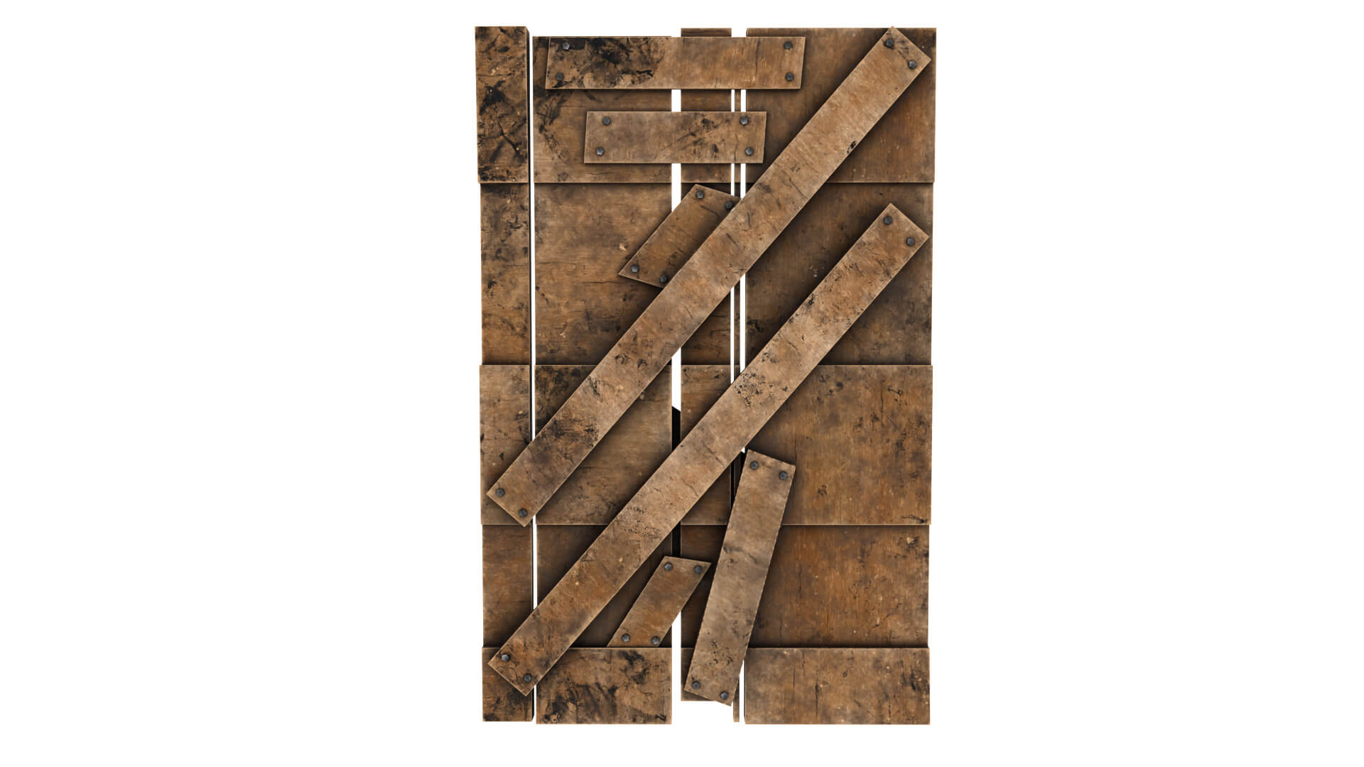 Medieval Wooden Wall - Low Poly 3D Model by AleksaT